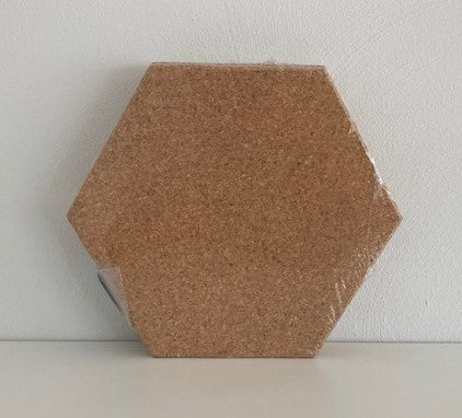 Prikbord tegels 6 hoek natuur - 6 stuks – KurkExpert